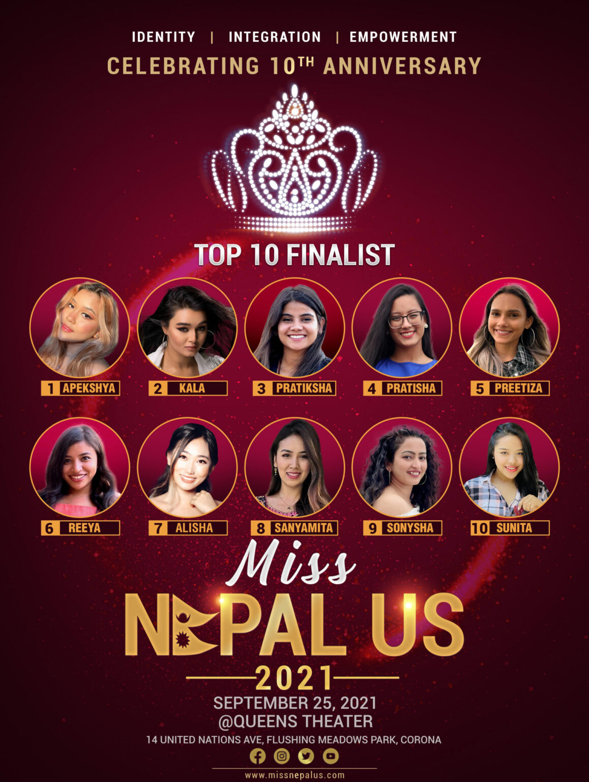 Contestants 2021 - Miss Nepal US